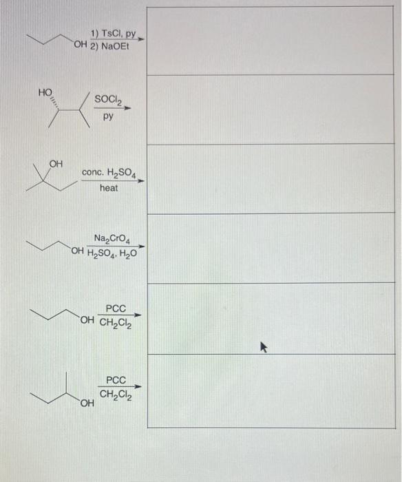 Solved 1) TsCl,py, 2) NaOEt | Chegg.com