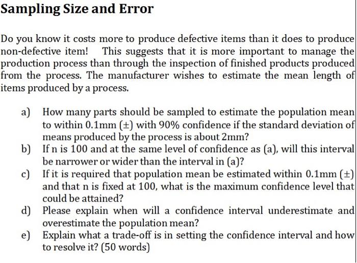 Solved Do you know it costs more to produce defective items | Chegg.com
