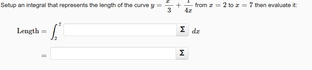 Solved Setup an integral that represents the length of the | Chegg.com
