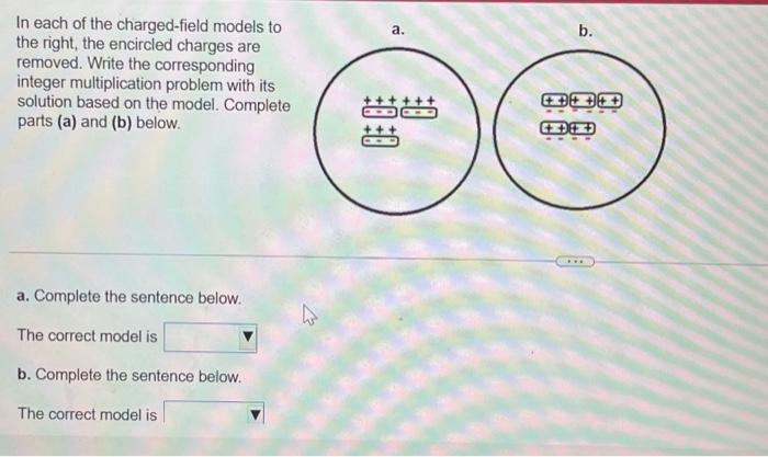 Solved In each of the charged-field models to the right, the | Chegg.com