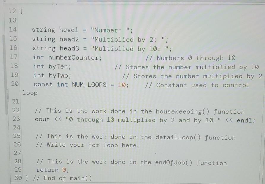 Solved New Multiply.cpp Using a for Loop + til In this lab | Chegg.com