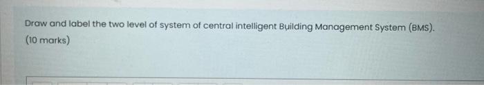 Solved Draw and label the two level of system of central | Chegg.com