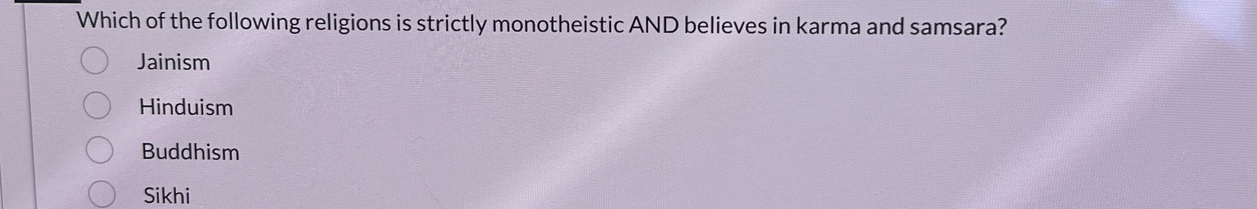 Solved Which of the following religions is strictly | Chegg.com