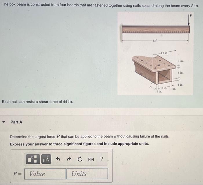Solved The box beam is constructed from four boards that are | Chegg.com