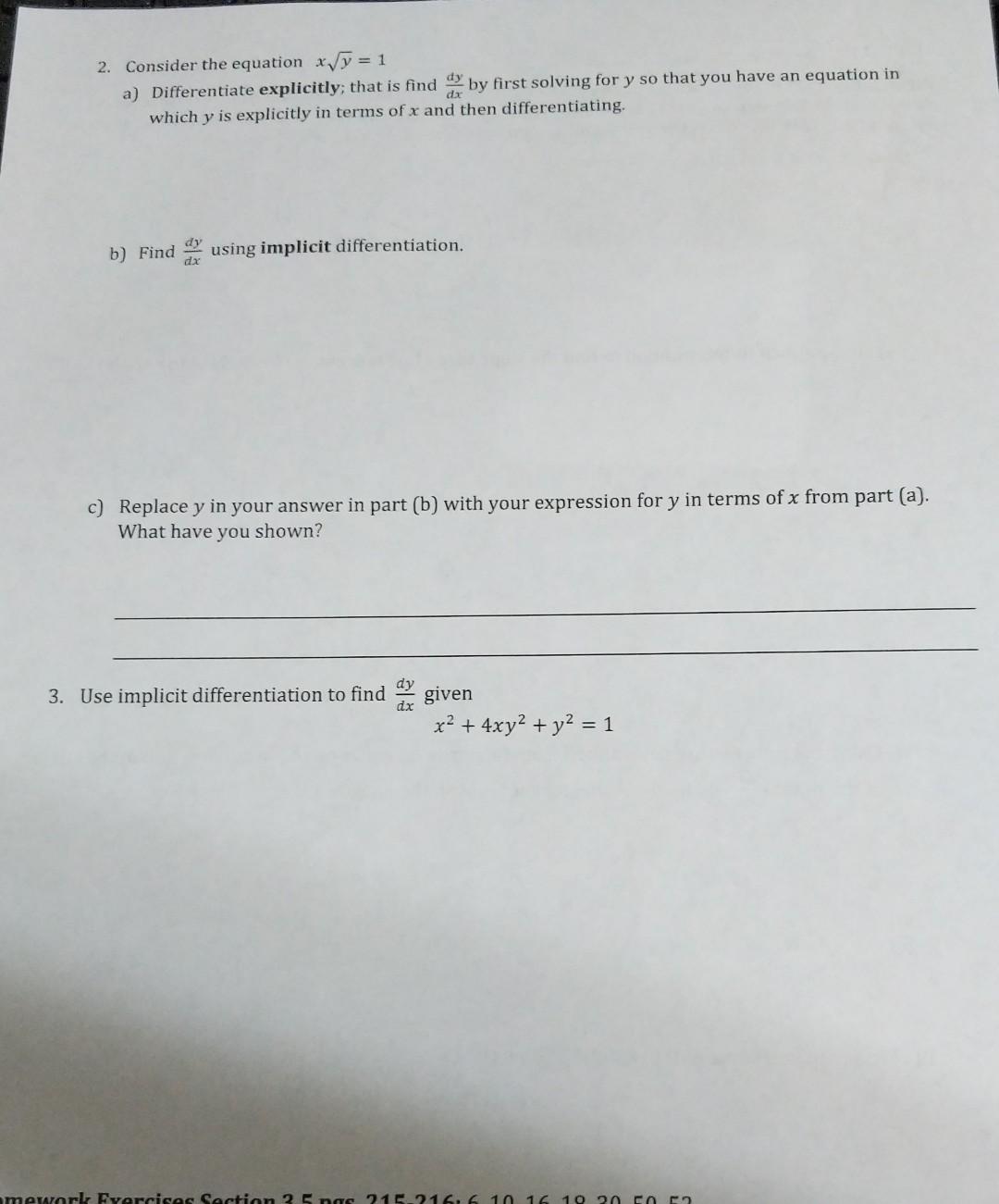 Solved Worksheet Section 3.5 MAC2311 Name: Directions: Work | Chegg.com