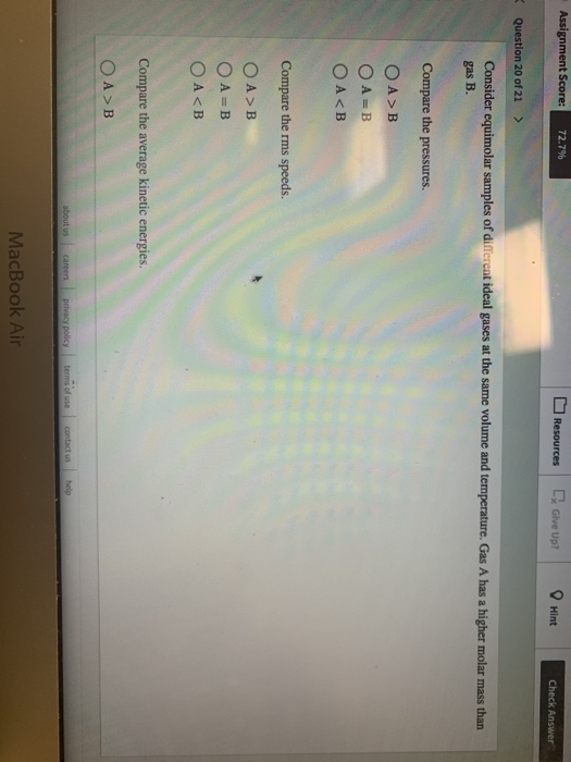 Solved Assignment Score: 72.7% Resources Give Up? Hint Check | Chegg.com