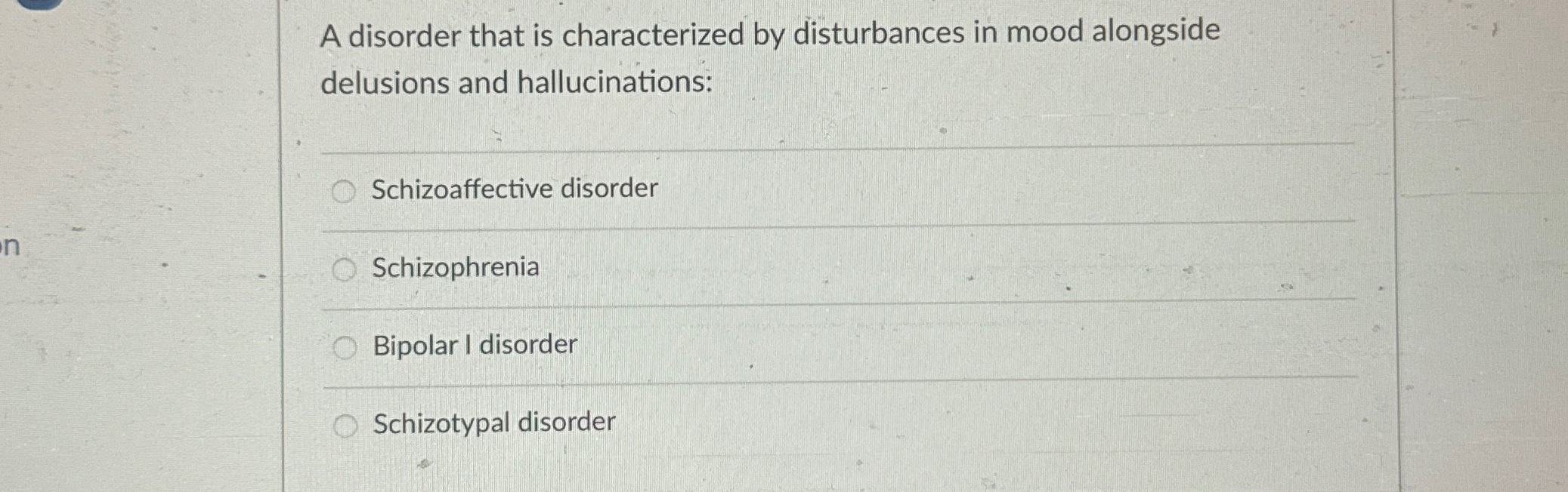 Solved A disorder that is characterized by disturbances in | Chegg.com