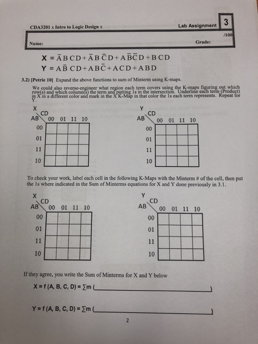 Solved Cda3201 X Intro To Logic Design Lab Assignment 7100 
