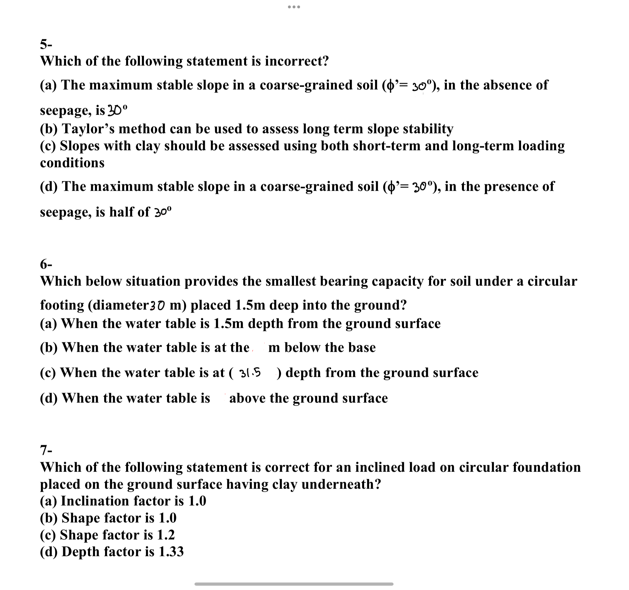 Solved 5-Which of the following statement is incorrect?(a) | Chegg.com