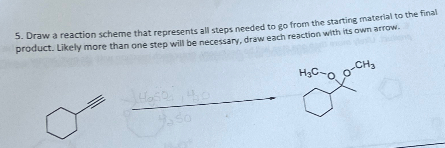 Solved Draw a reaction scheme that represents all steps | Chegg.com
