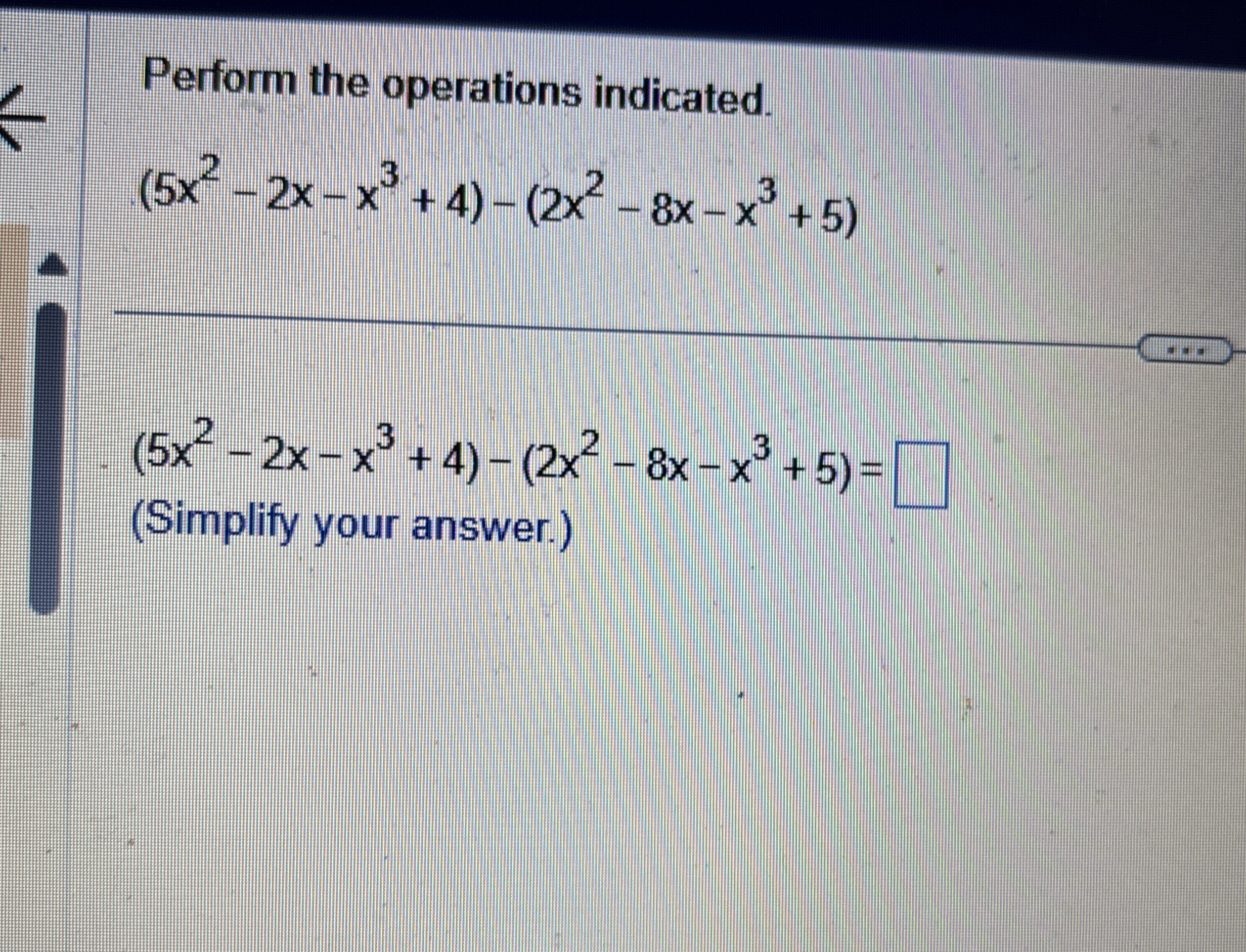 Solved Perform the operations | Chegg.com