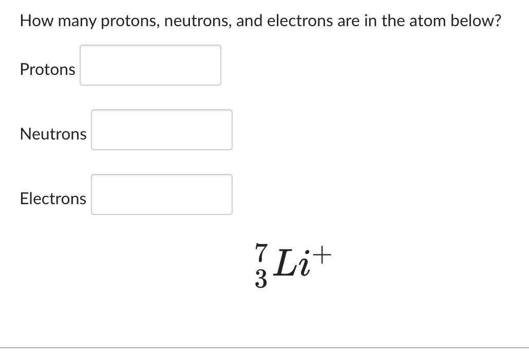 Solved How many protons, neutrons, and electrons are in the | Chegg.com