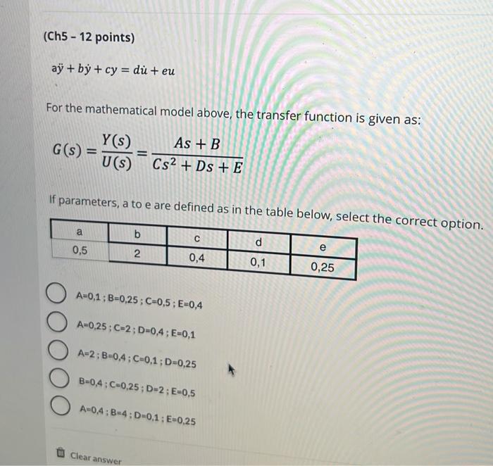 Solved (Ch5-12 points) aj + bj + cy = dù teu For the | Chegg.com