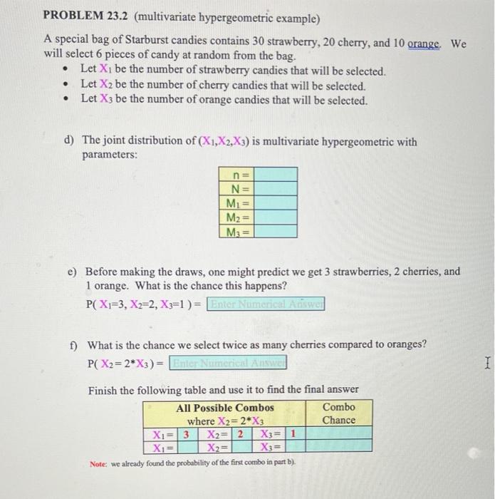 Solved PROBLEM 23.2 (multivariate hypergeometric example) A | Chegg.com
