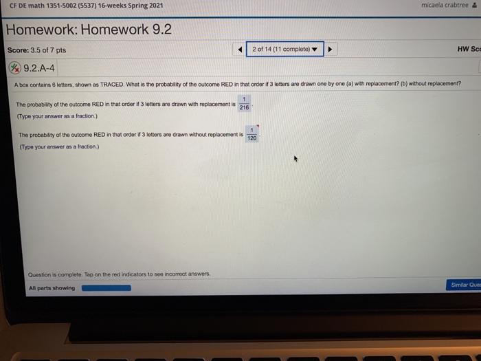 Solved CF DE math 1351-5002 (5537) 16-weeks Spring 2021 | Chegg.com
