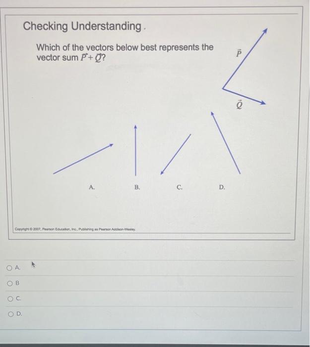 Solved Checking Understanding . Which of the vectors below | Chegg.com