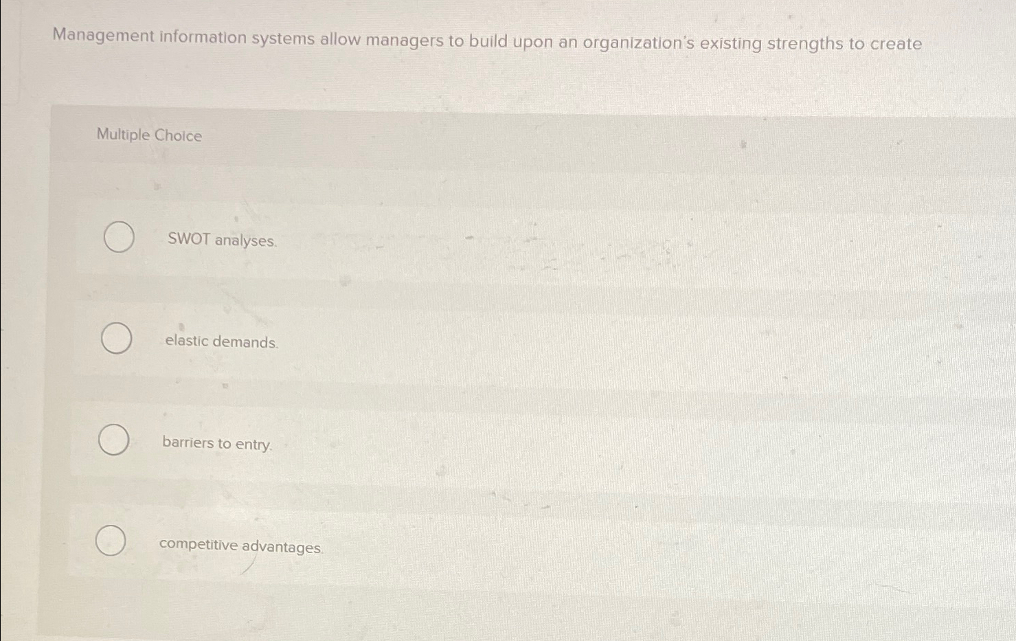Solved Management information systems allow managers to | Chegg.com