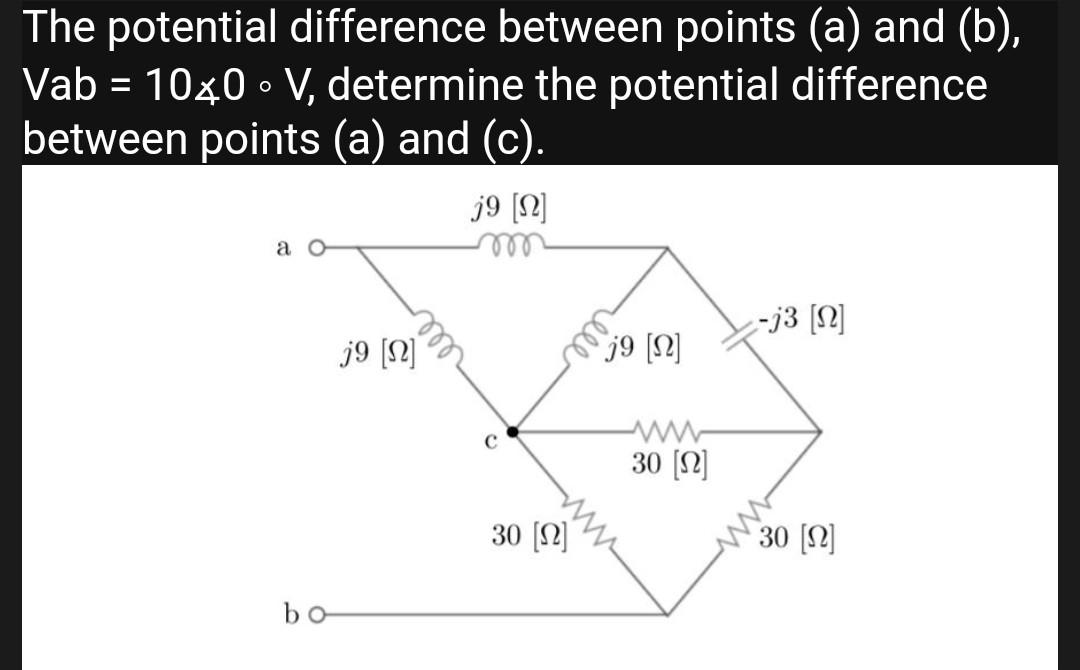 Solved = O The potential difference between points (a) and | Chegg.com
