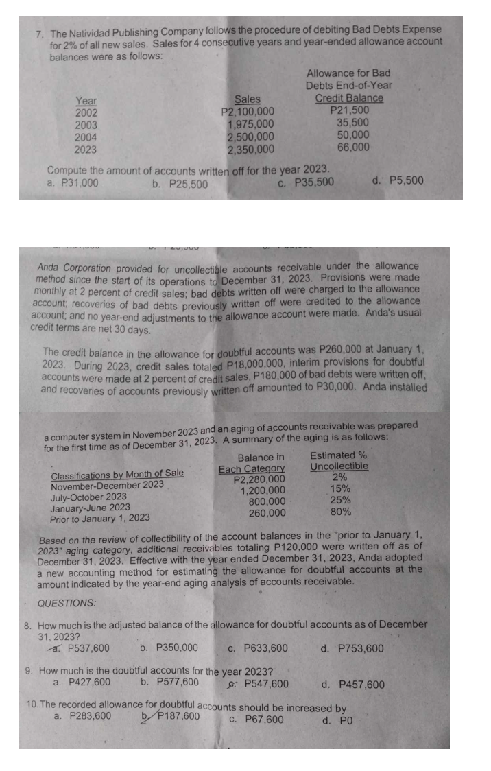 Solved Anser and write the solution and explanation of the | Chegg.com