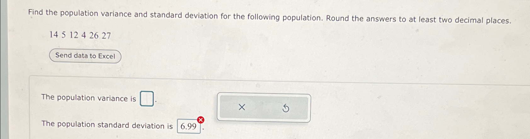 Solved Find the population variance and standard deviation | Chegg.com
