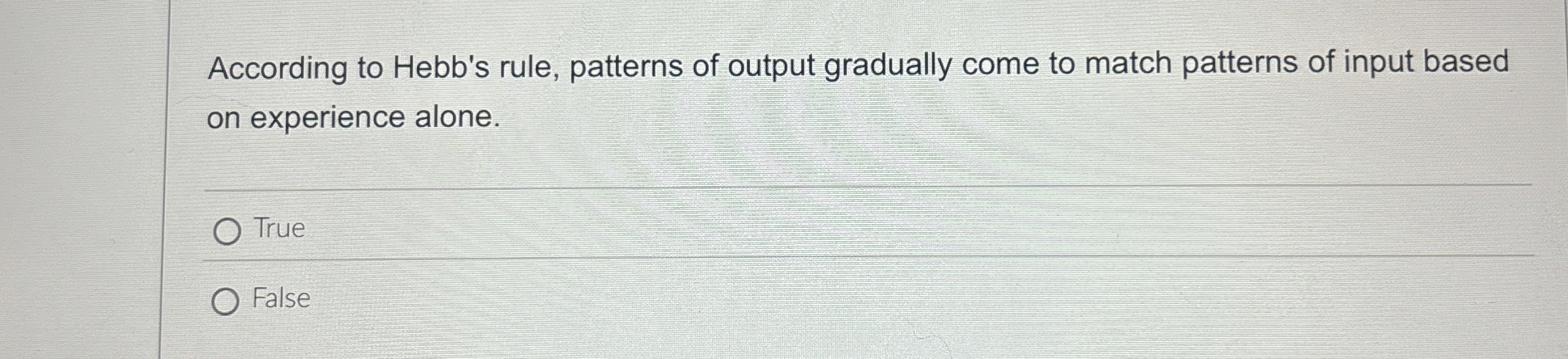 High Quality SOLUTION According to Hebb's rule, patterns of output ...