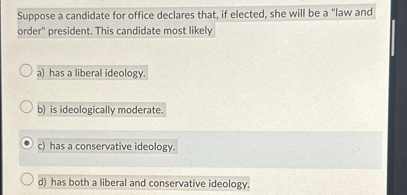 Solved Suppose a candidate for office declares that, if | Chegg.com