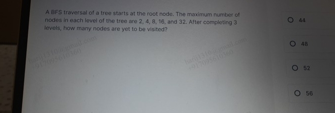 Solved A BFS traversal of a tree starts at the root node. | Chegg.com