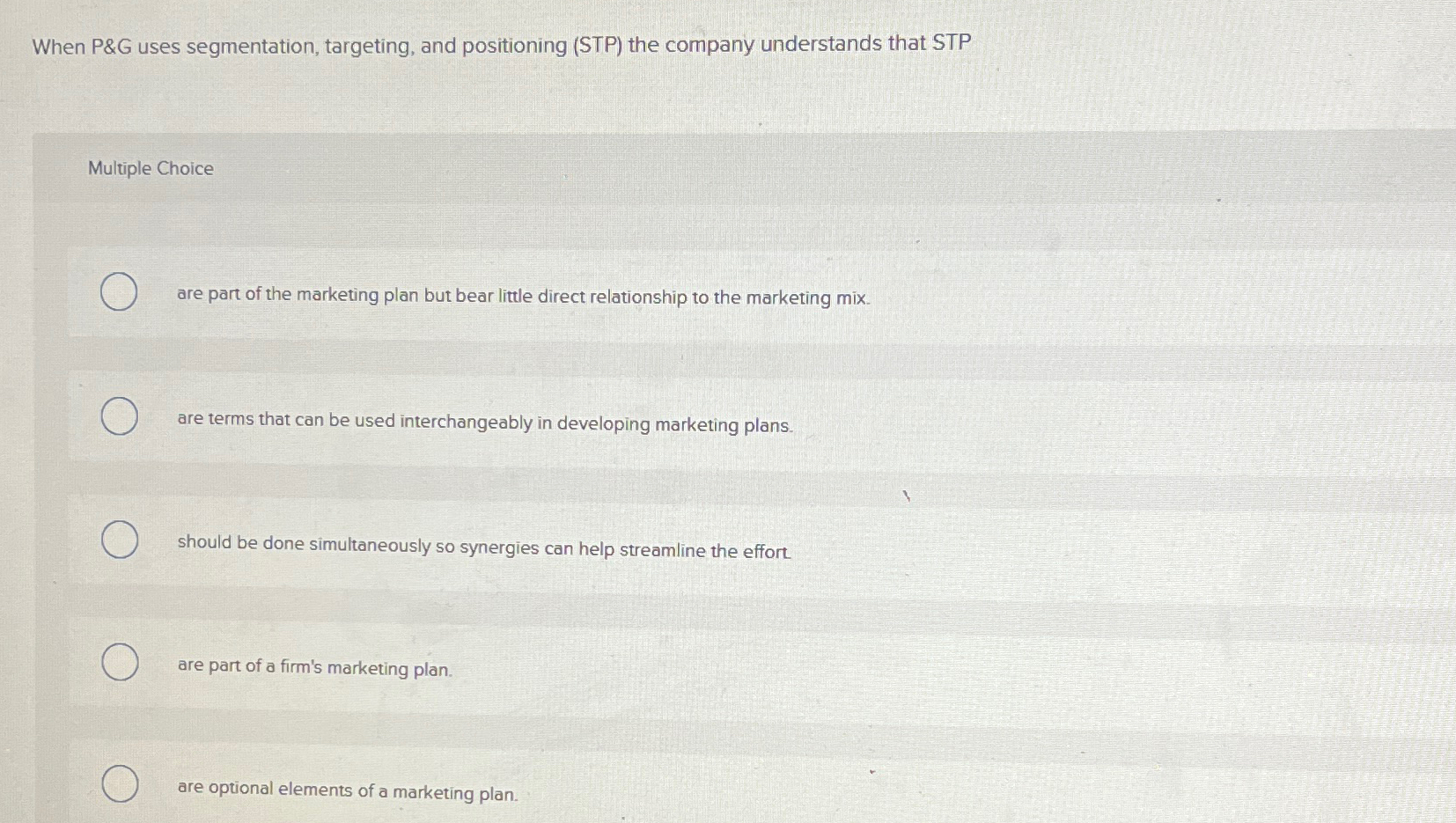 Solved When P&G uses segmentation, targeting, and | Chegg.com