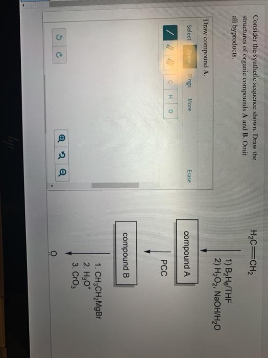 Solved H2C=CH2 Consider the synthetic sequence shown. Draw | Chegg.com