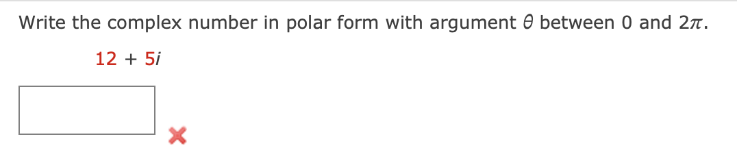 Solved Write the complex number in polar form with argument | Chegg.com