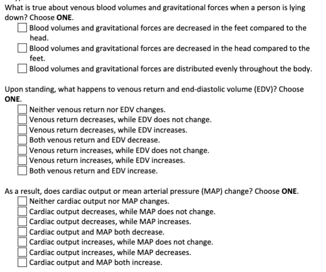 Solved What is true about venous blood volumes and | Chegg.com