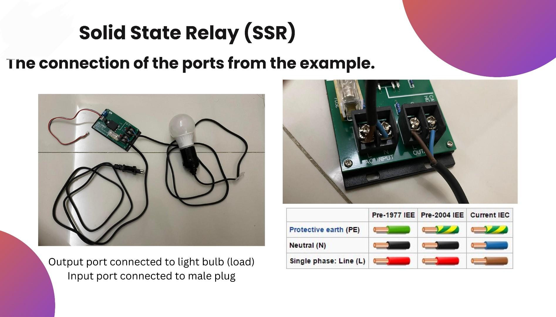 Solved Solid State Relay (SSR) The connection of the ports | Chegg.com