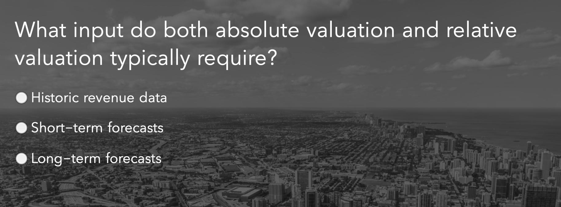 Solved What input do both absolute valuation and relative | Chegg.com