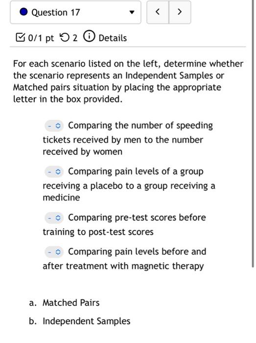 Solved For each scenario listed on the left, determine | Chegg.com