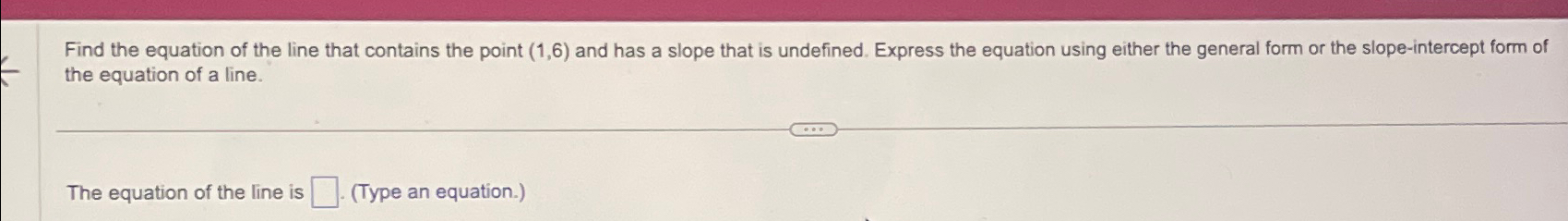 Solved Find the equation of the line that contains the point | Chegg.com