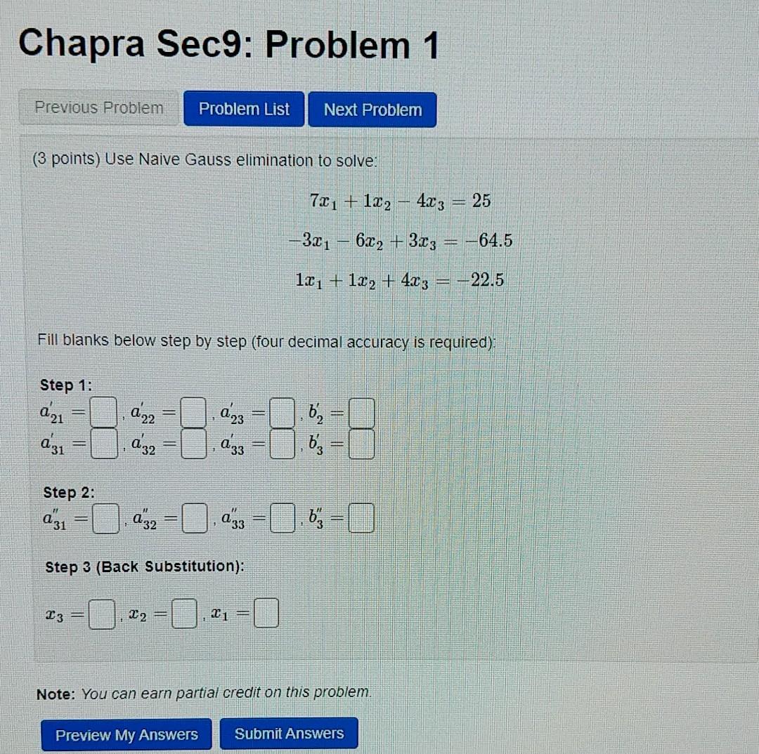 Solved Chapra Sec9: Problem 1 Previous Problem Problem List | Chegg.com