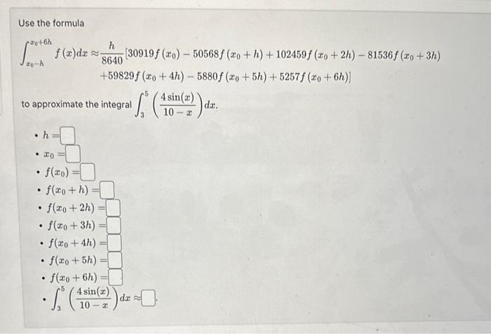 Solved Use the formula | Chegg.com