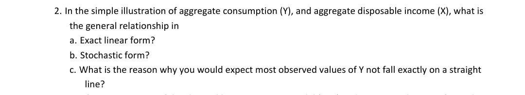 Solved 2. In the simple illustration of aggregate | Chegg.com
