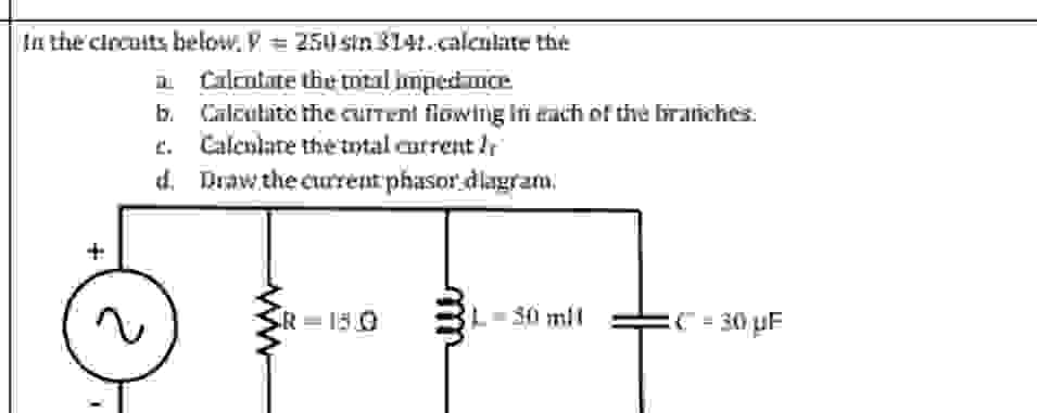 Solved Y=250sin314t . ﻿calculate thea. ﻿Calculate total | Chegg.com