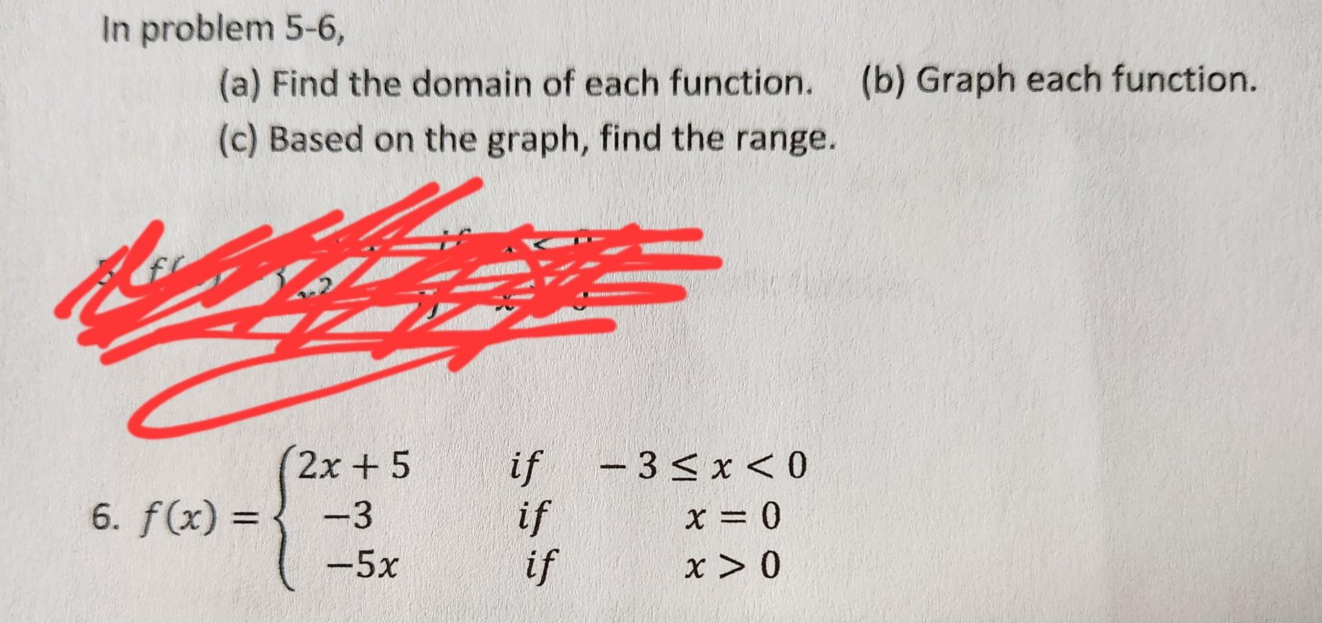 Solved In problem 5-6, (a) Find the domain of each function. | Chegg.com