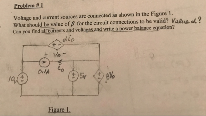 Solved Problem #1 ? Voltage and current sources are | Chegg.com