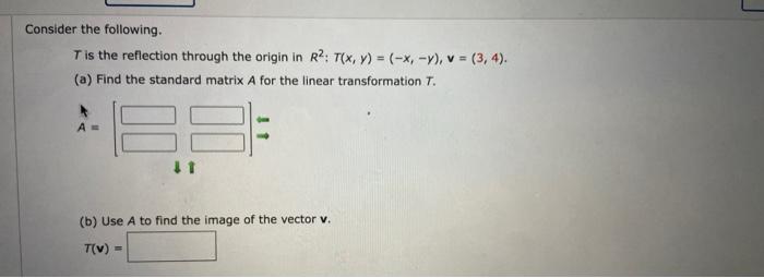Solved Consider the following. Tis the reflection through | Chegg.com