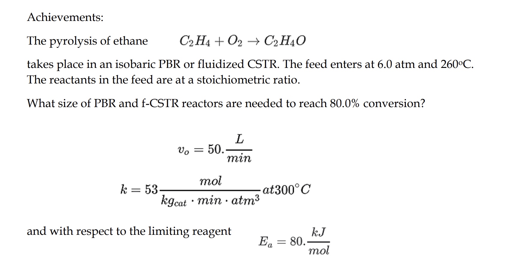 Solved Achievements:The pyrolysis of ethane | Chegg.com