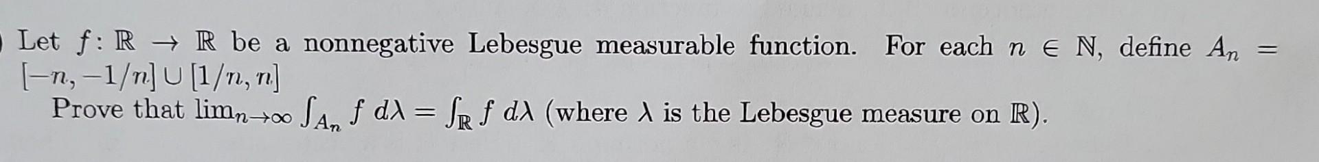 Solved Let F R→r Be A Nonnegative Lebesgue Measurable
