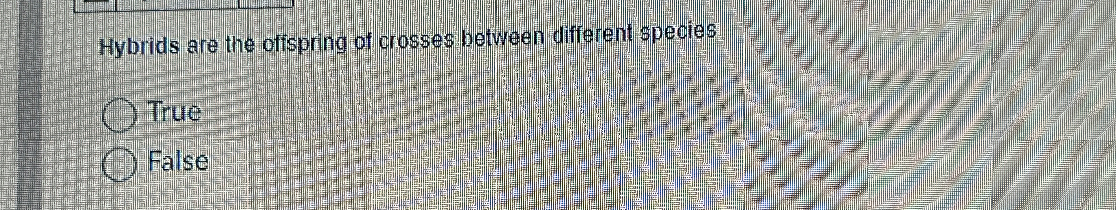 Solved Hybrids are the offspring of crosses between | Chegg.com