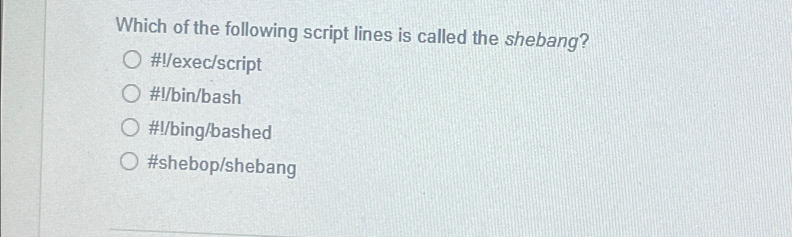 Solved Which of the following script lines is called the | Chegg.com
