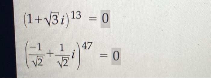 Solved Compute the following powers and give your answer in | Chegg.com
