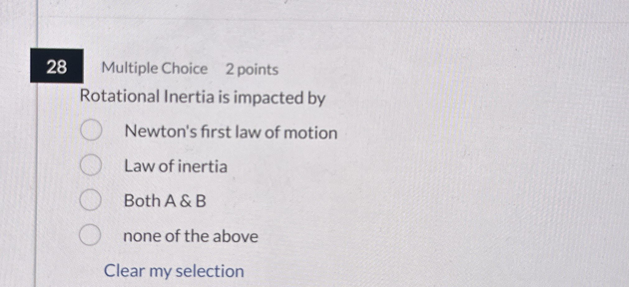 Solved Multiple Choice 2 ﻿pointsRotational Inertia is | Chegg.com