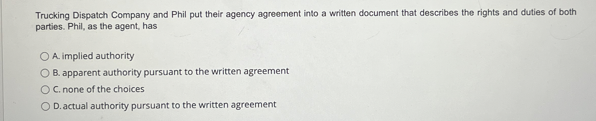 Solved Trucking Dispatch Company and Phil put their agency | Chegg.com