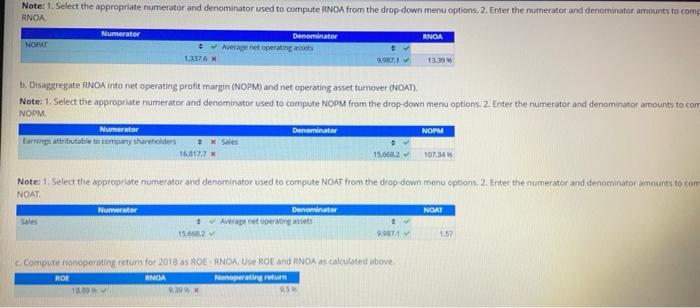 Solved Compute, Disaggregate, and Interpret ROE and RNOA | Chegg.com